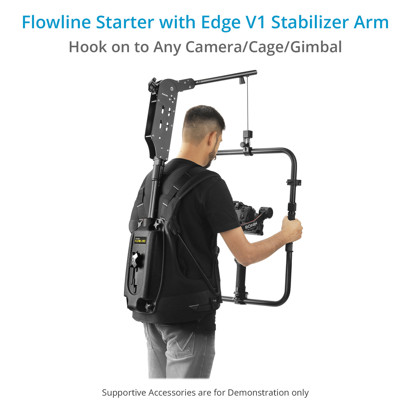 Flycam Flowline Starter with Edge V1 Stabilization Arm for Cameras & G — Proaim.be