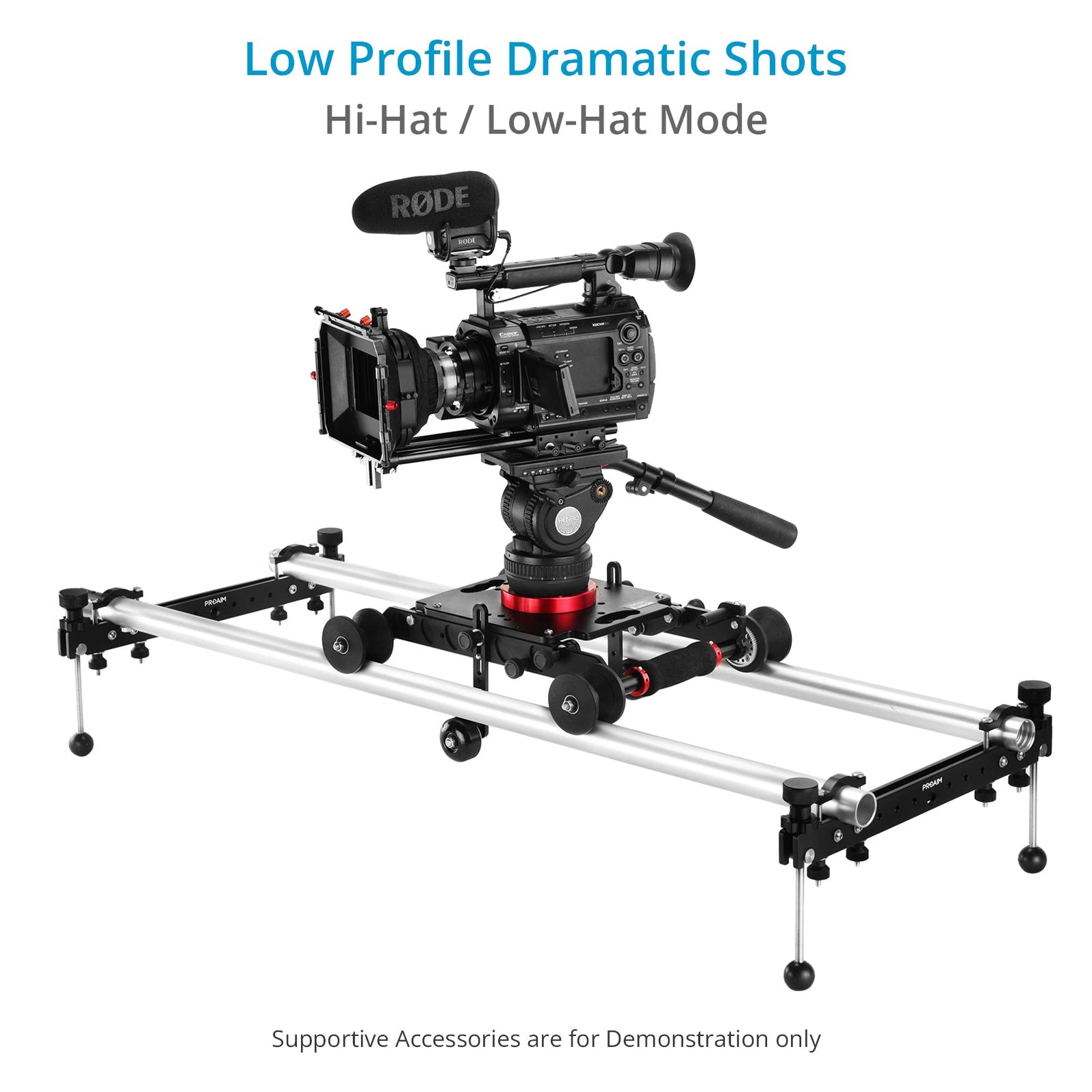 Fusion Video/Film Camera Dolly Slider with Track | Proaim — Proaim.be