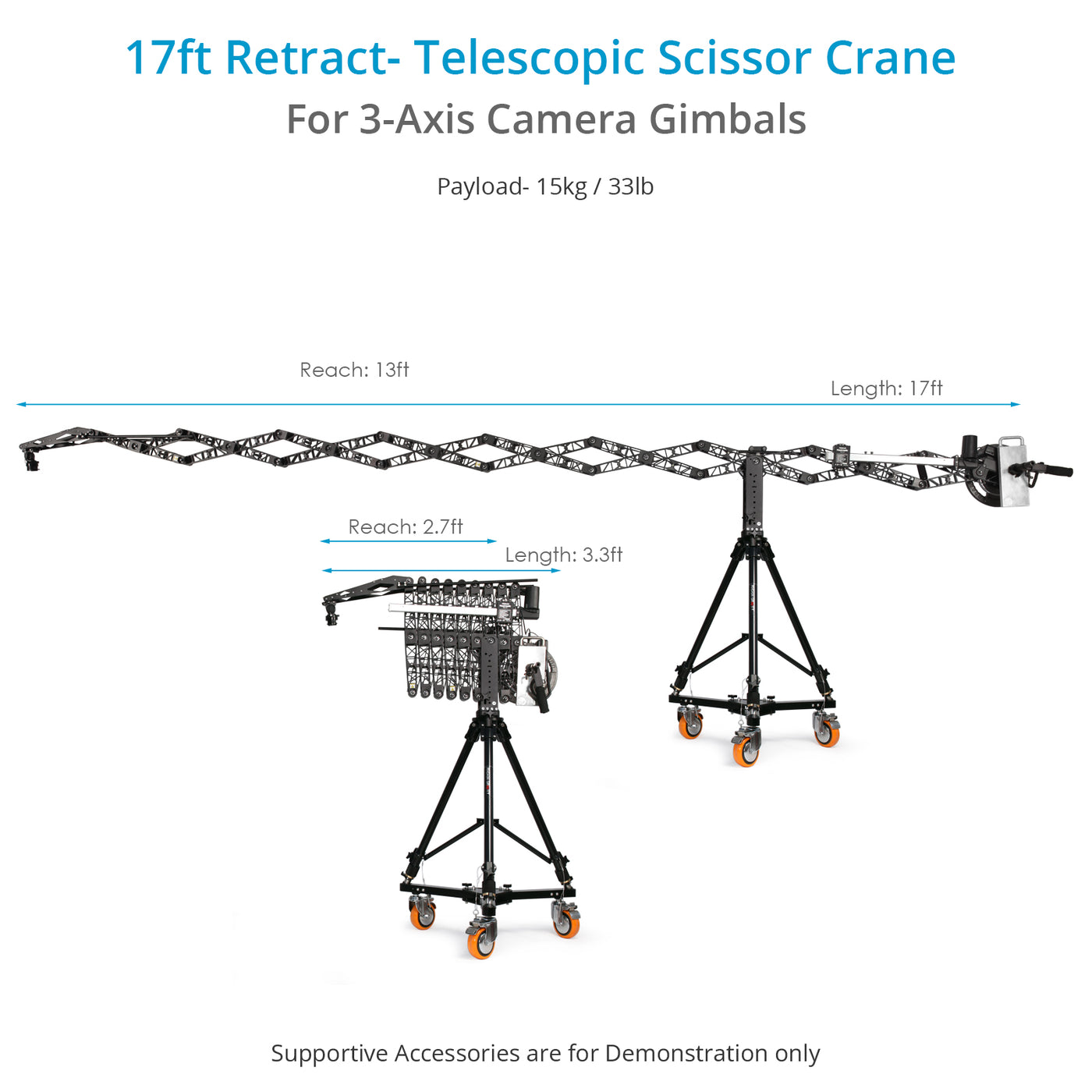 Powermatic Scissor Pro 17ft Telescopic Video Camera | Proaim — Proaim.be