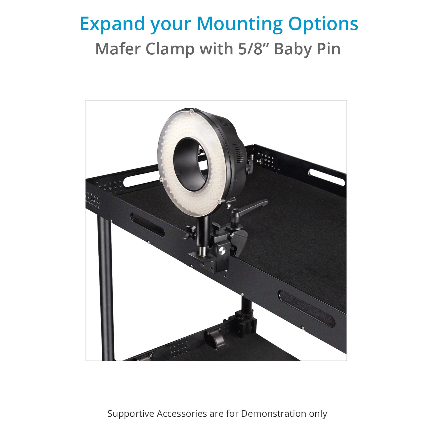 Proaim Super Clamp Pro with 5/8” Baby Pin. Fits 16mm-50mm Speed Rails ...
