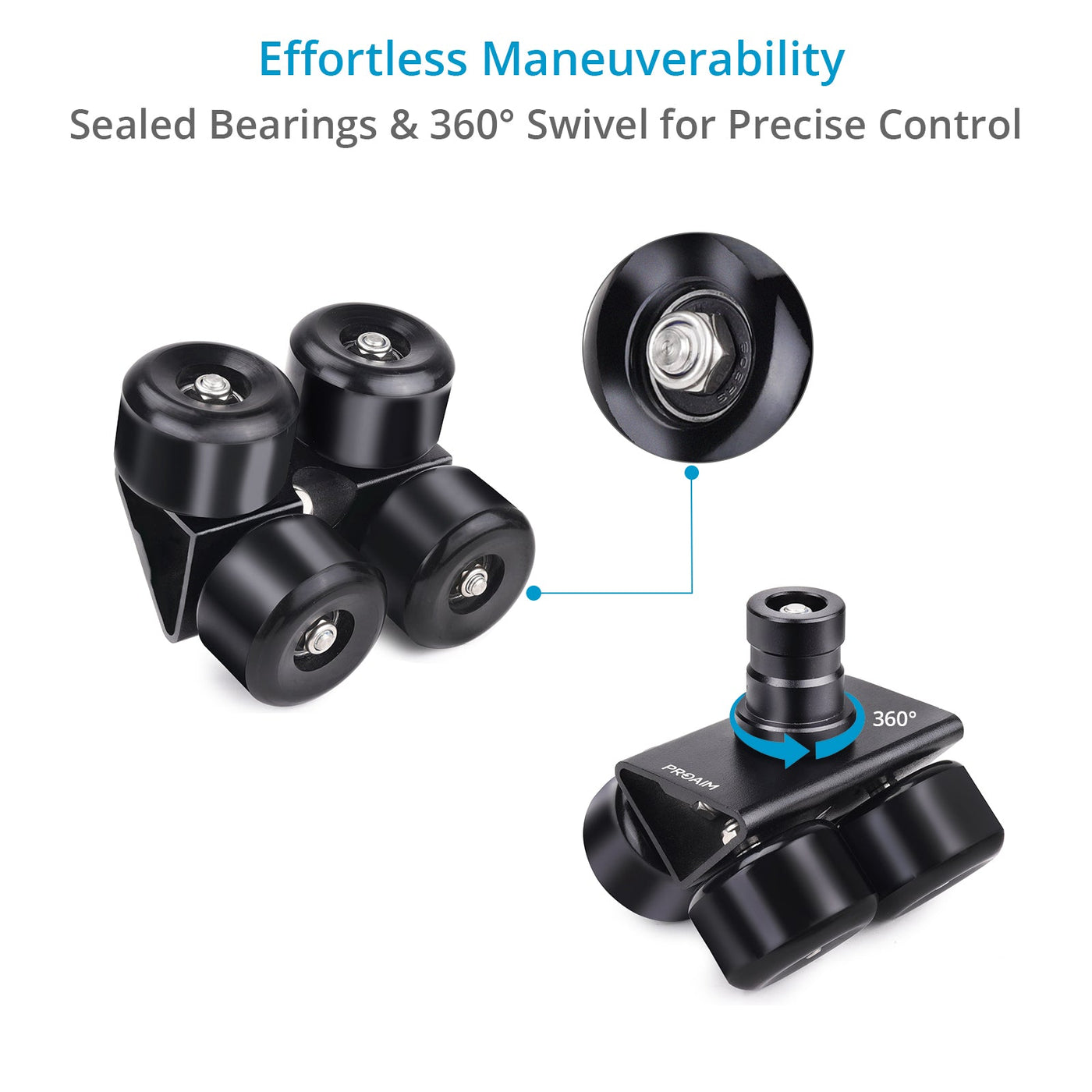 Track Wheel Set for Anchor Studio Camera Tripod | Proaim — Proaim.be